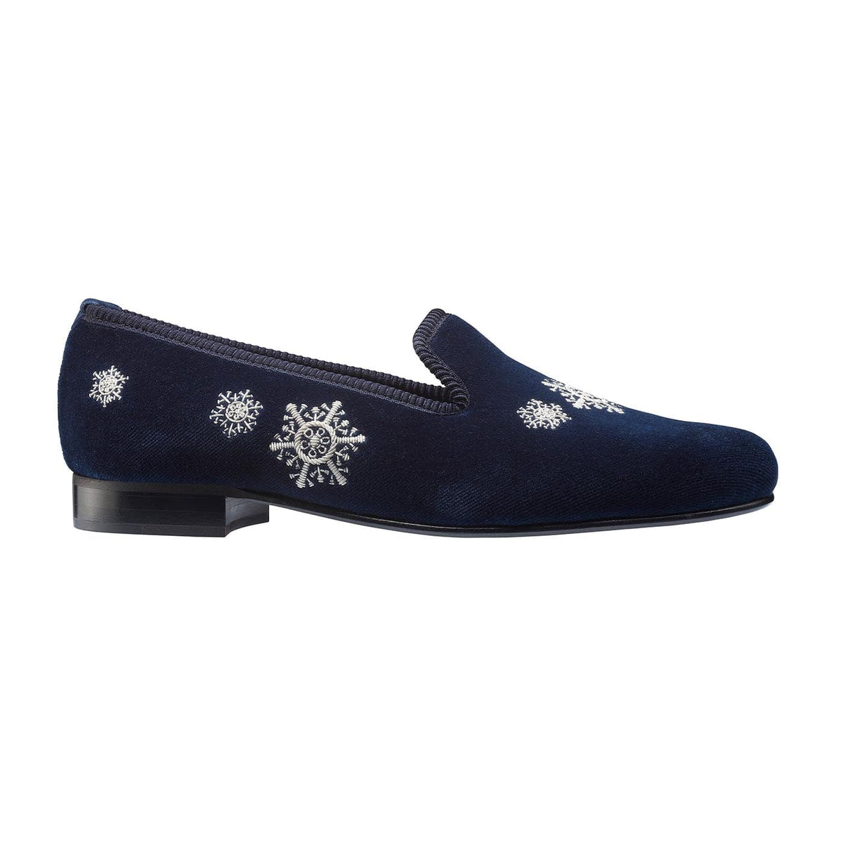 Snowflakes Navy Velvet – Crockett & Jones US